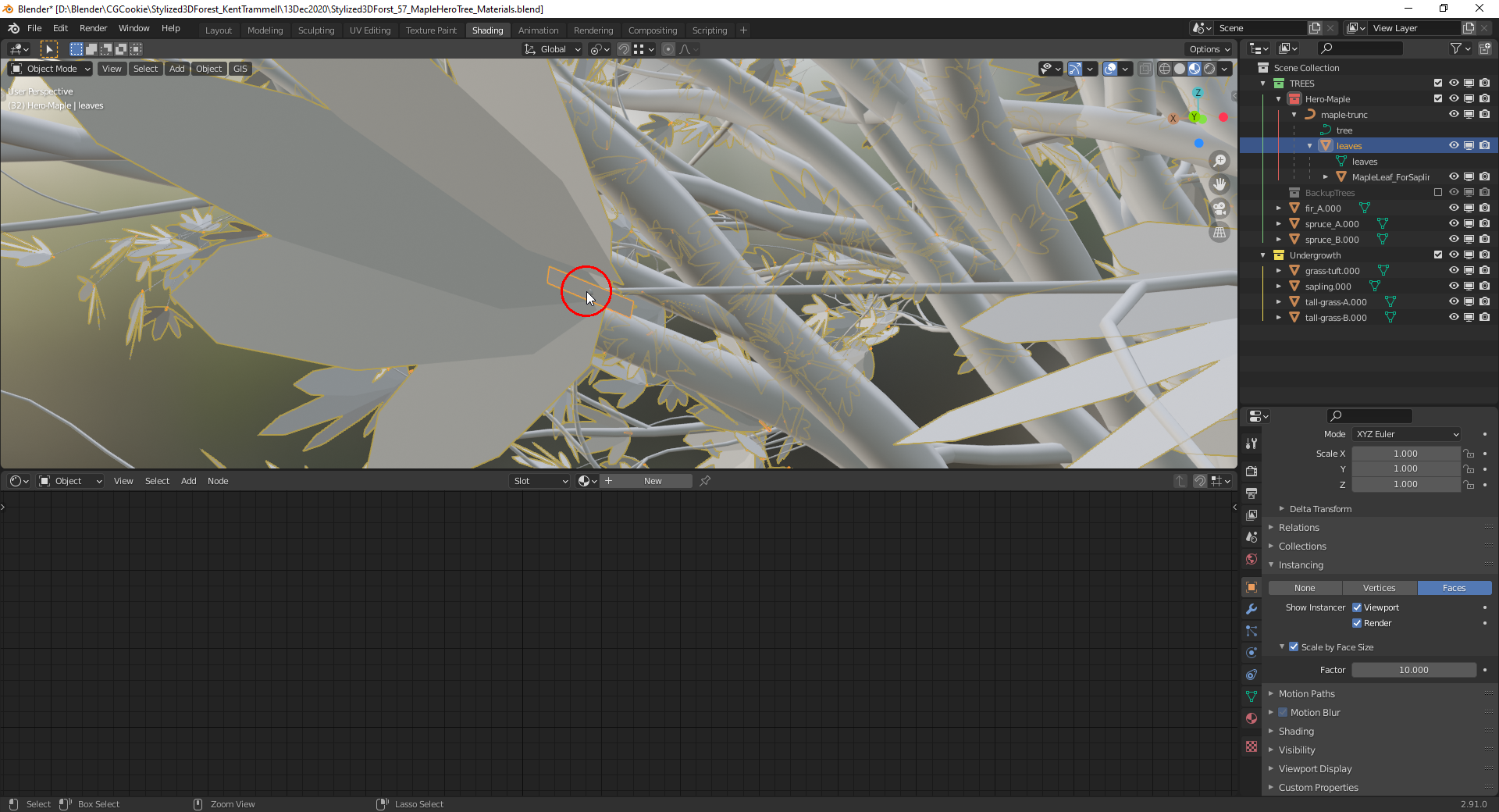 Switching off Render Visibility of "Dupli-Face Instancer" in Rendering ...