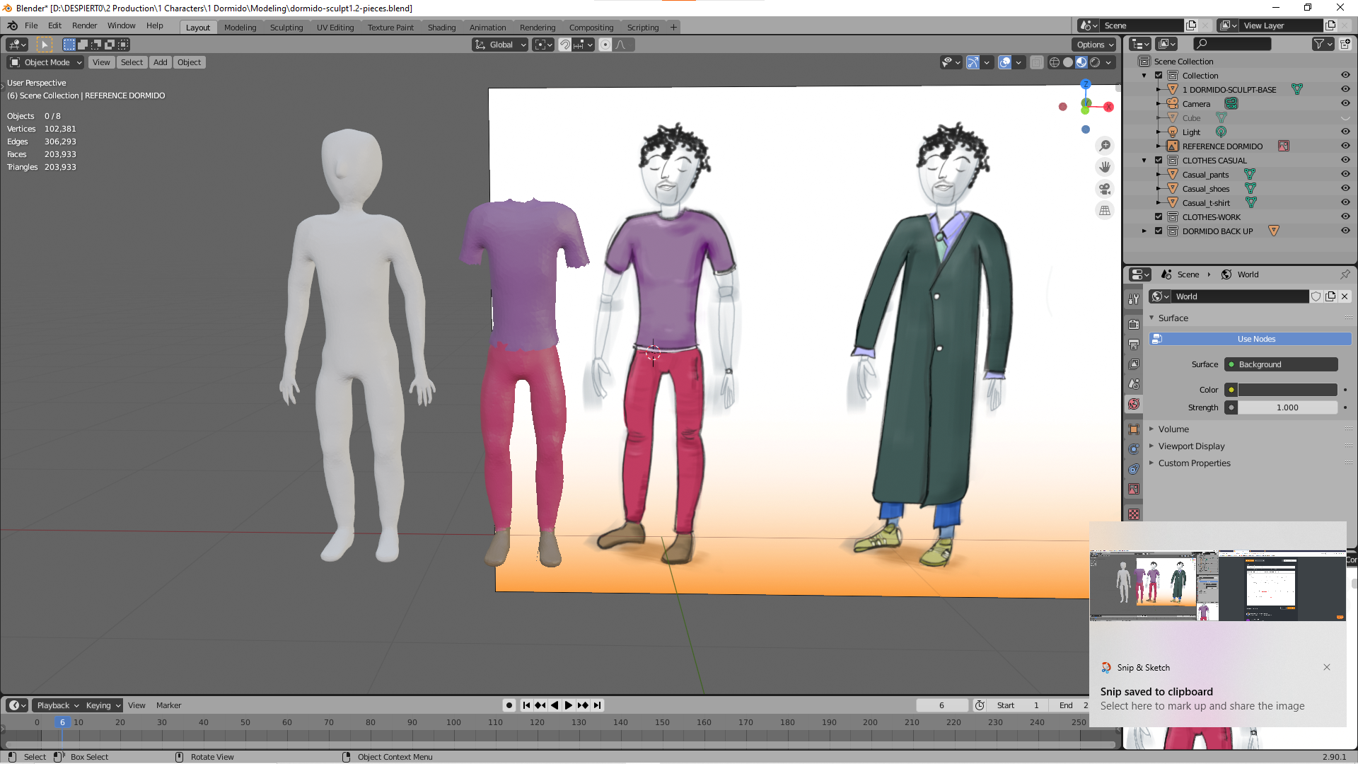 How separte clothes for Animatoion? - CG Cookie