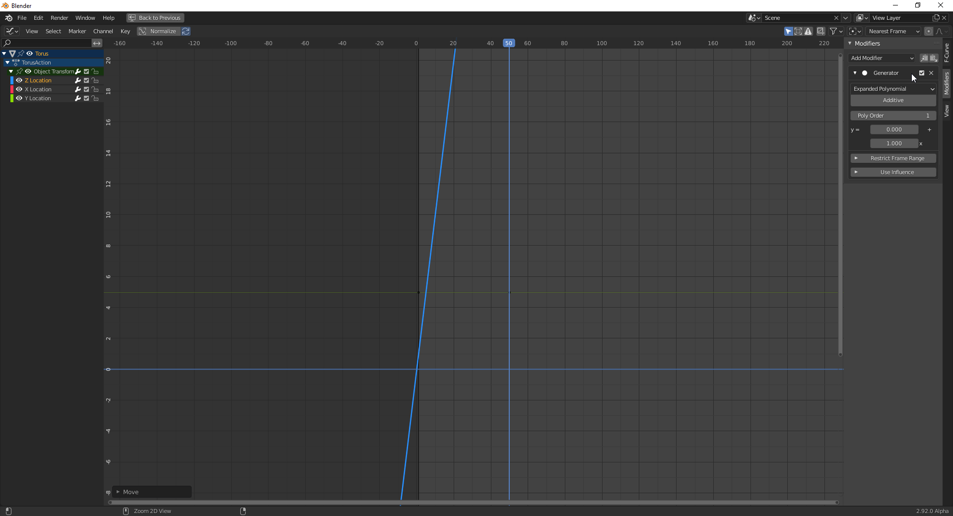 Generator Modifier On F Curves For Animation Keyframes Different To Same Modifier For Drivers