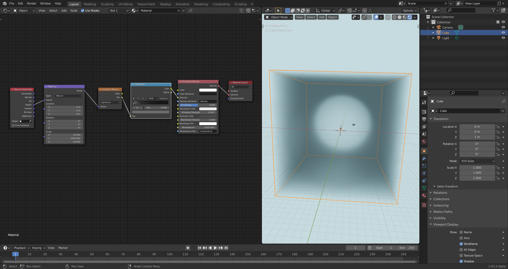 Why are two "Mapping Nodes" in Sequence needed for Volumetric Tunnel? - CG Cookie