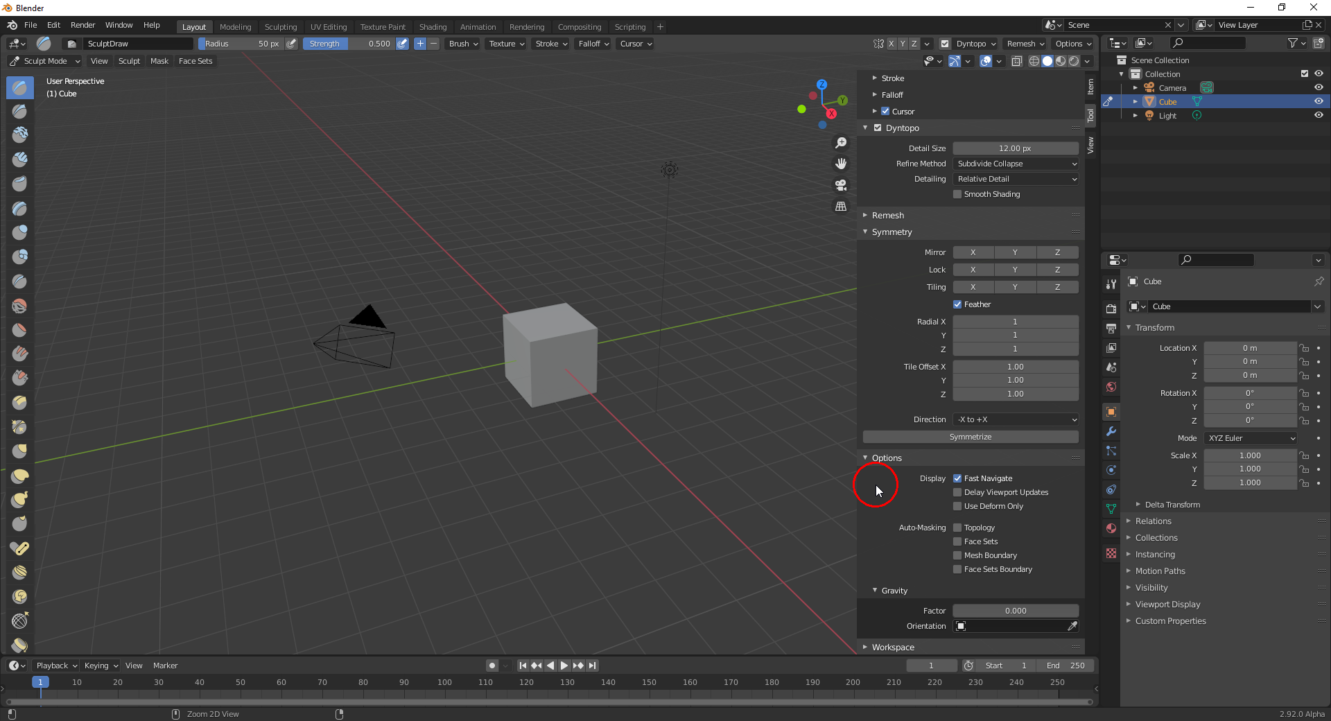 "Threaded Sculpt" setting in Blender 2.9x? - CG Cookie