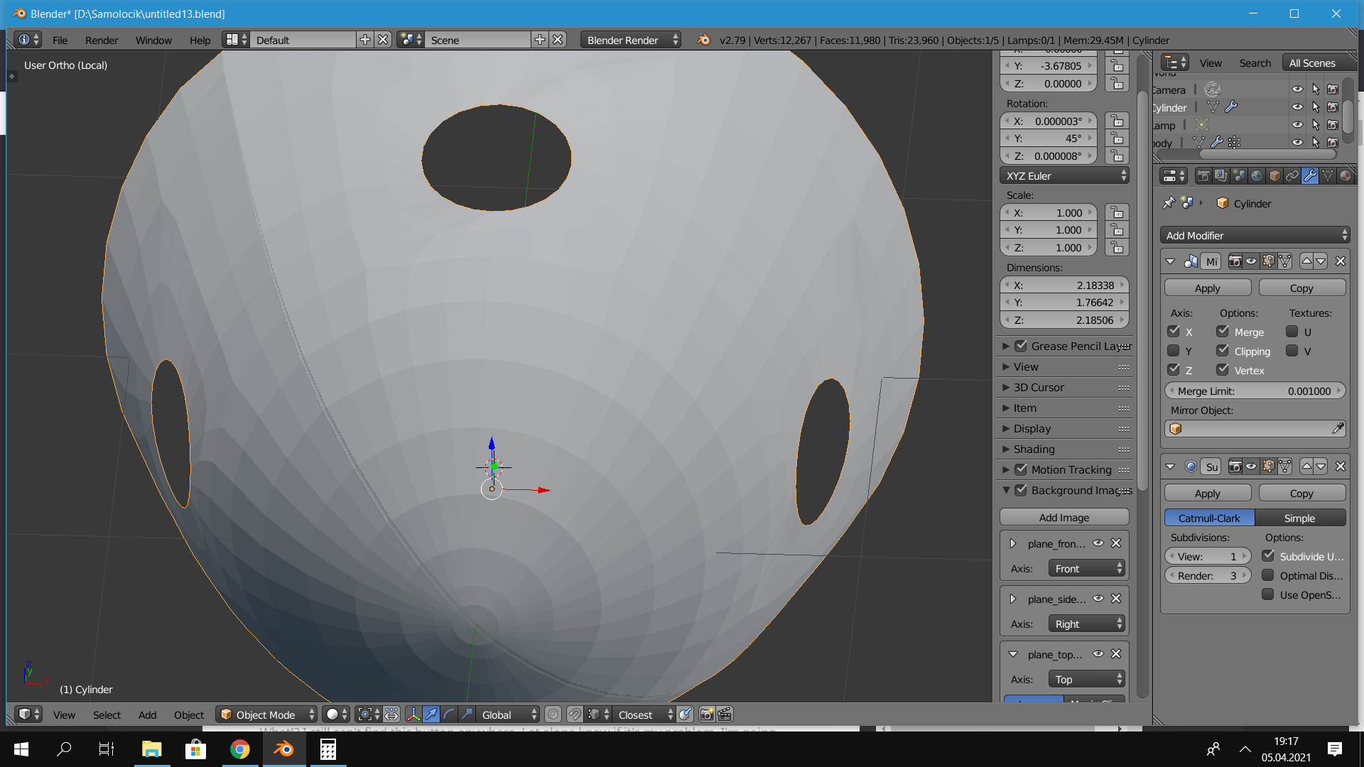 modeling nose crack/mirror modifier - CG Cookie