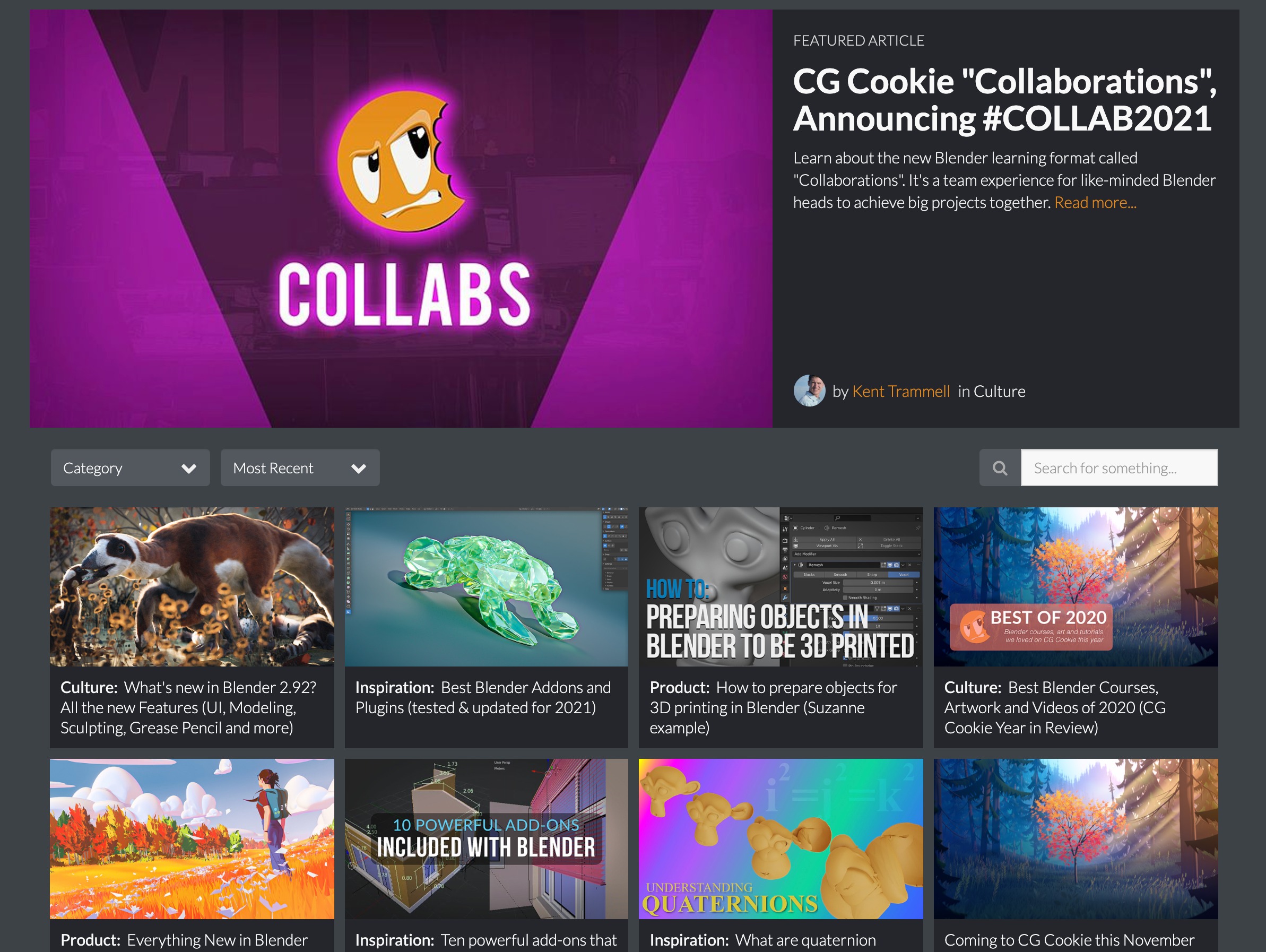 Going beyond video with written tutorials - CG Cookie