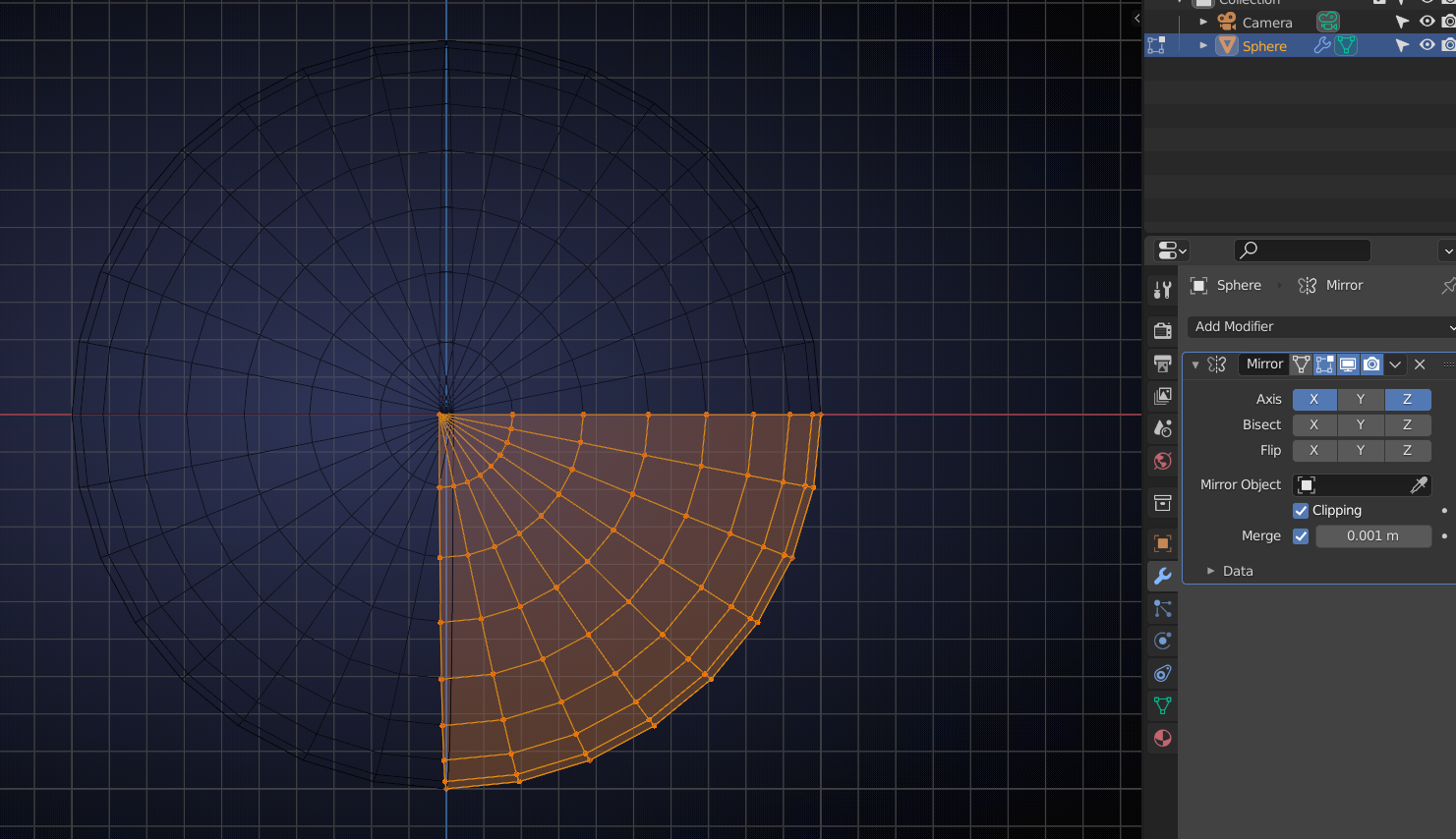 modeling nose crack/mirror modifier - CG Cookie