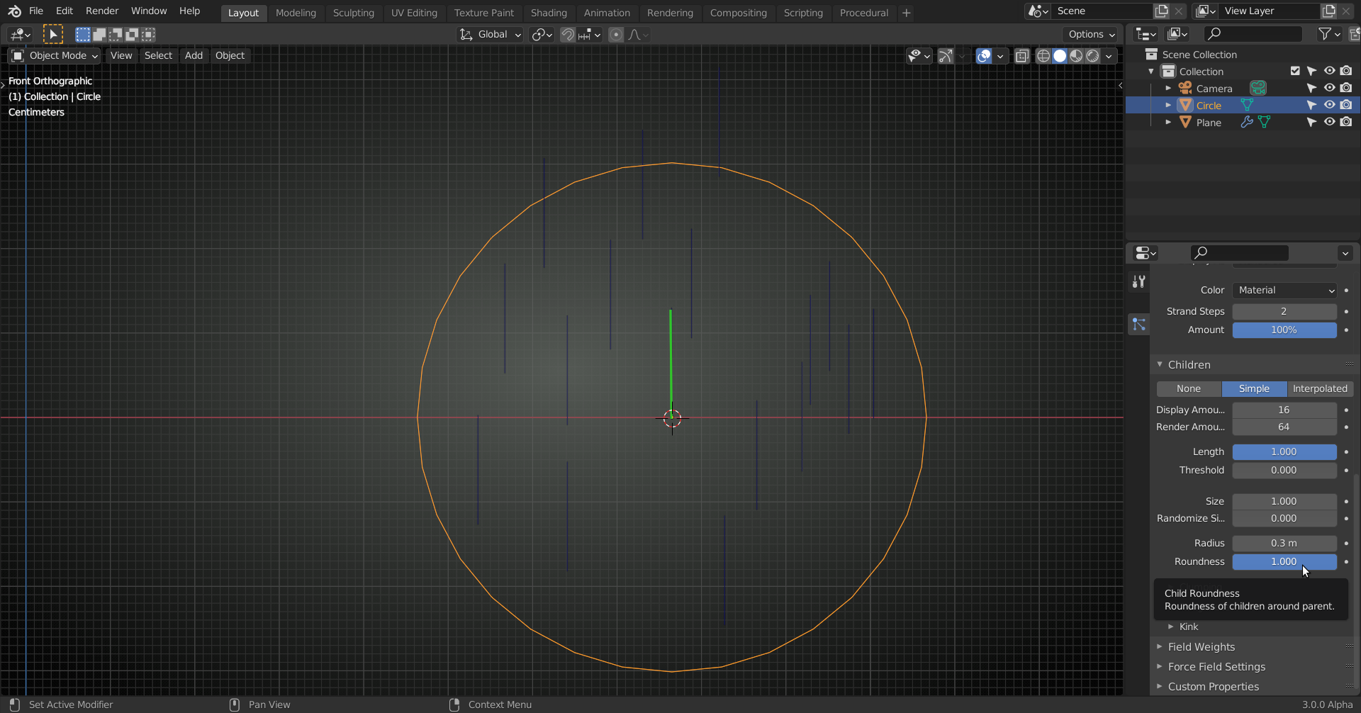 Child hair particles turned wrong way through mesh - CG Cookie