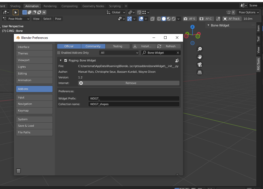 Bone Widget Add-on 2.93 - CG Cookie