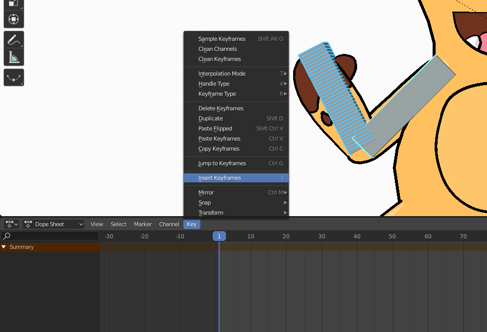 Cannot Find Same Insert Keyframe Option Cg Cookie