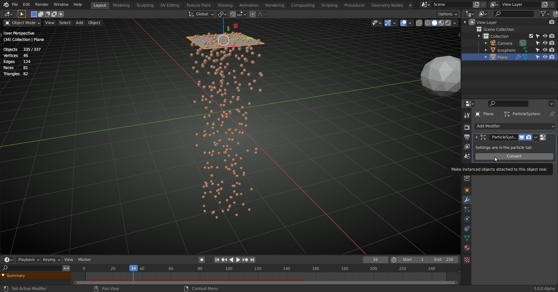 Is it possible to turn the ico sphere particles into a mesh and keep ...