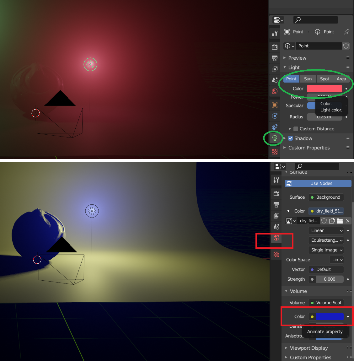 Coloring the light - CG Cookie
