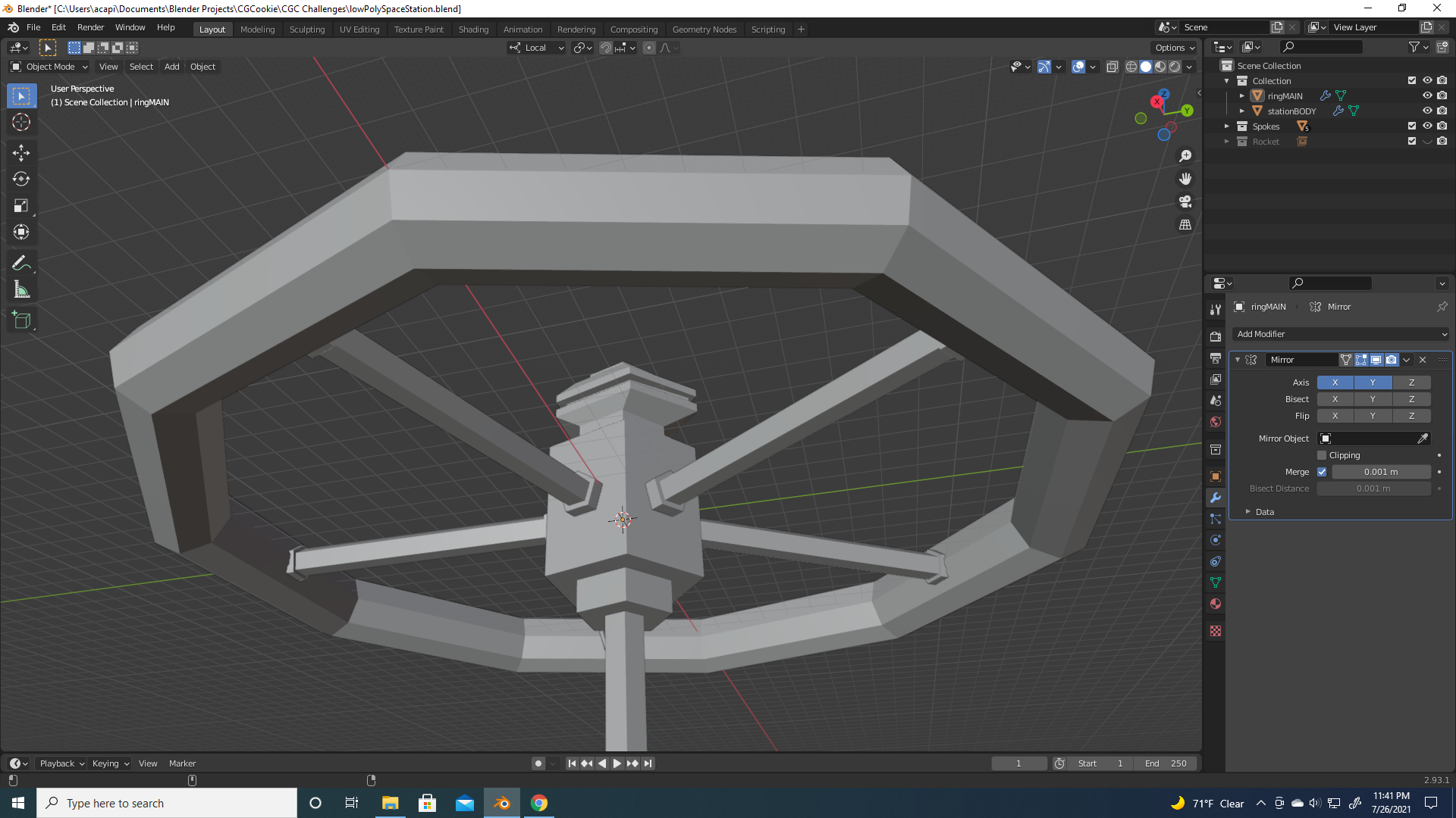 Space Station Challenge 2021 WIP: "Schläfli-1" - CG Cookie