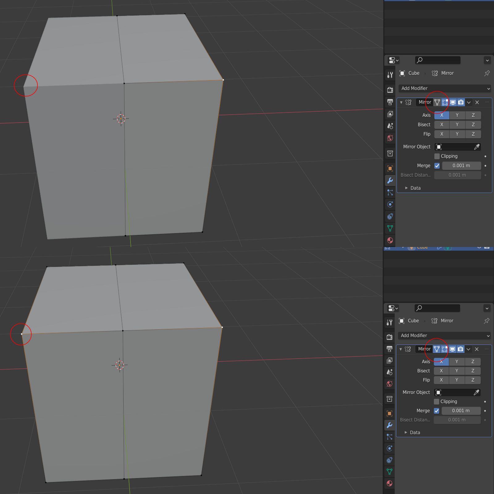 Filling up the middle with mirror modifier not working - CG Cookie