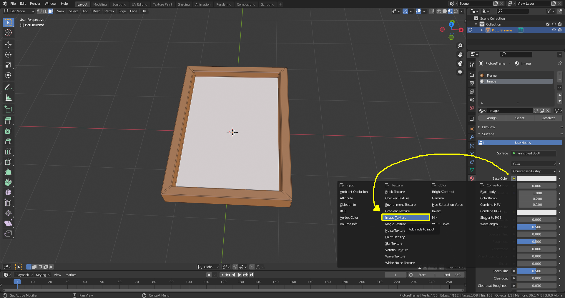 Place a jpg on the wall - CG Cookie