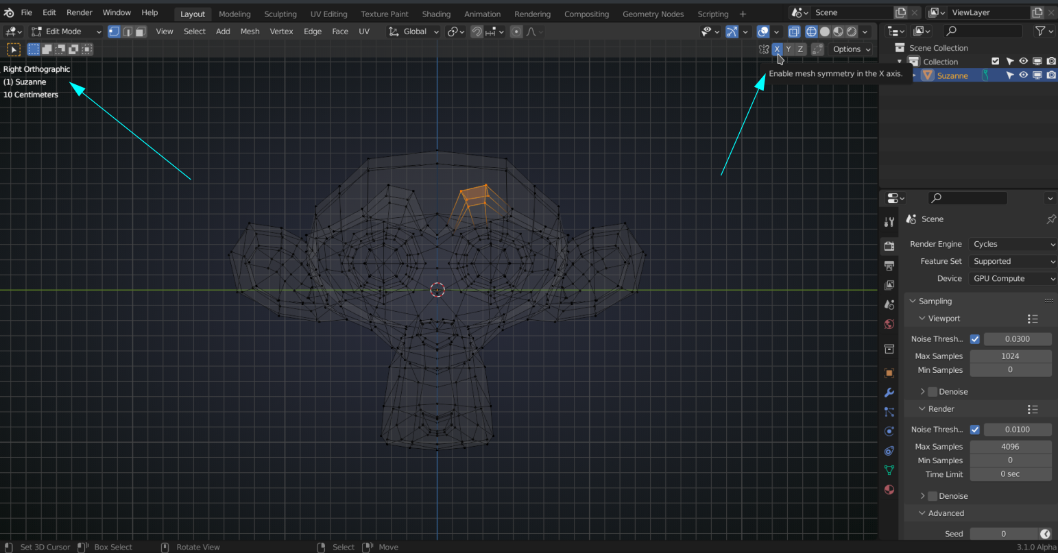 Why can't I mirror my vertices? - CG Cookie