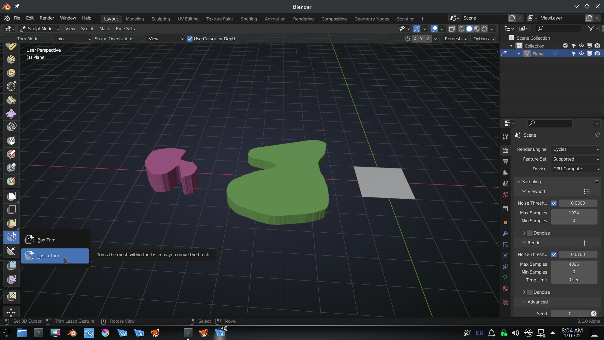 Is there a sculpting tool/tool setup that pushes without grabbing the ...