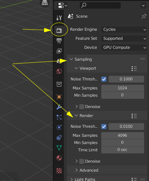 "Sampling -> Render" is located where now? - CG Cookie