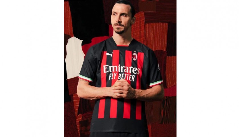 Ibrahimovic Official AC Milan Signed Shirt, 2022/23 - CharityStars