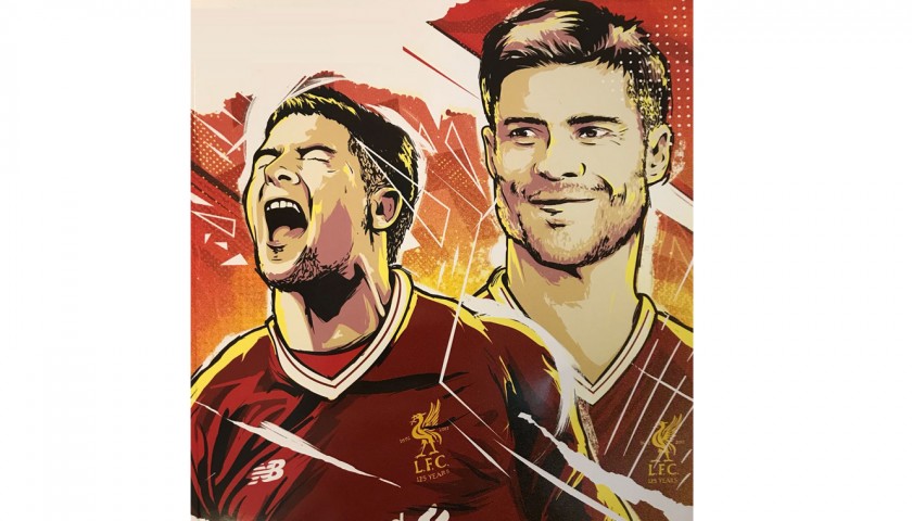 Limited Edition Artwork Signed by Steven Gerrard and Xabi Alonso ...