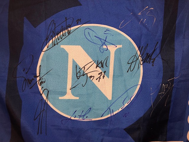 Official Napoli Flag - Signed by the Squad - CharityStars