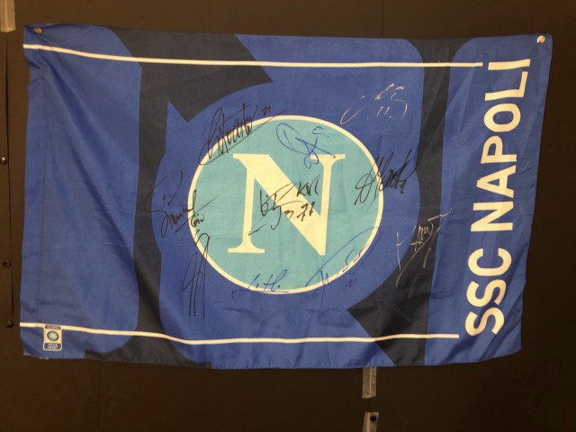 Official Napoli Flag - Signed by the Squad - CharityStars