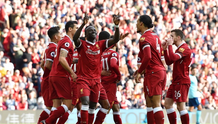 LFC 1st Team Players Signed 125 Home Shirt - CharityStars