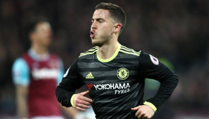 Maglia ufficiale Hazard Chelsea, 2016/17 - Autografata - CharityStars
