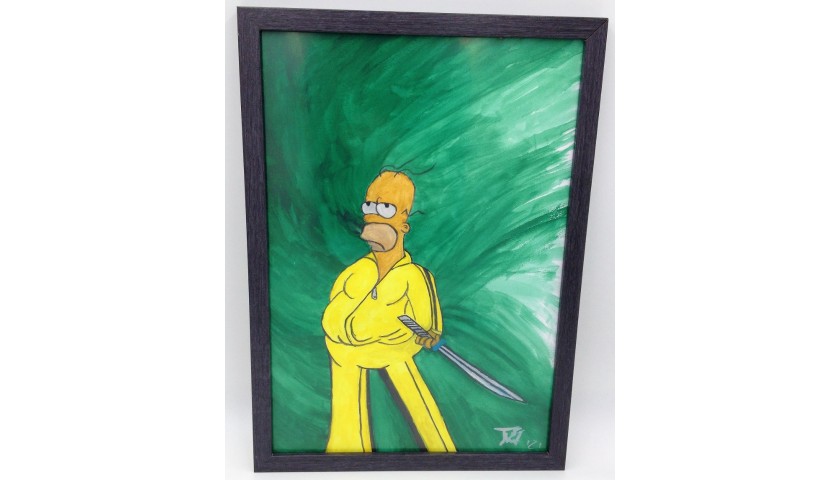 "Kill Bill" tavola originale di Homer Simpson di J.E. - CharityStars
