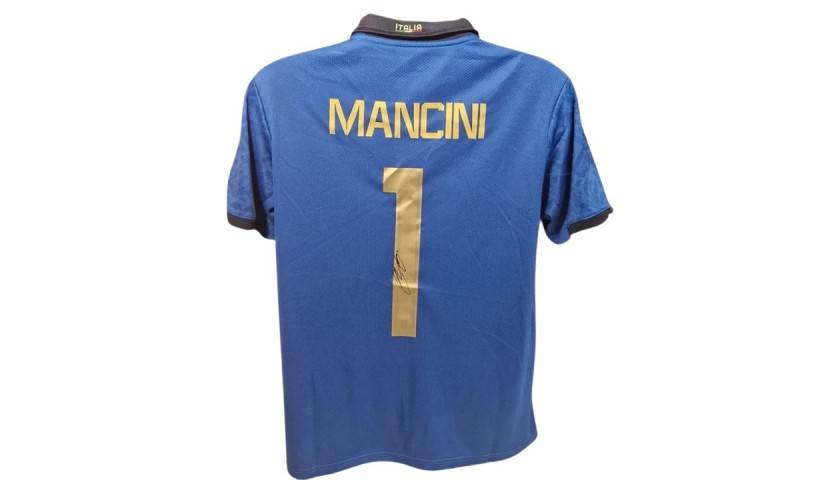 Roberto Mancini's Italy 2020 Signed Shirt - CharityStars