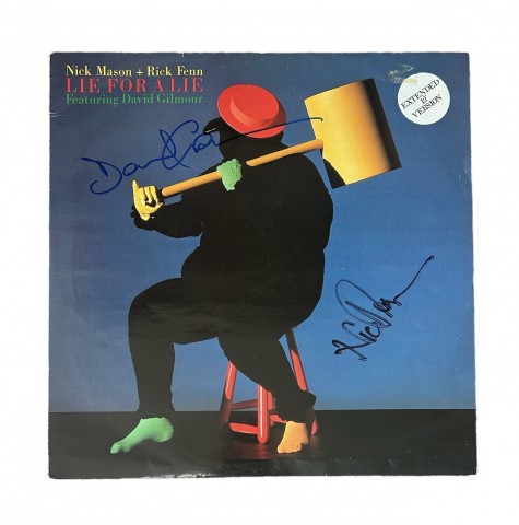Vinile 12" "Lie For A Lie" - Autografato da Nick Mason e David Gilmour ...