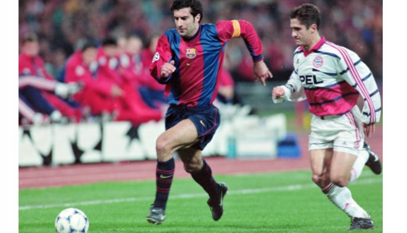 Figo Official FC Barcelona Shirt, 1998/99 - CharityStars