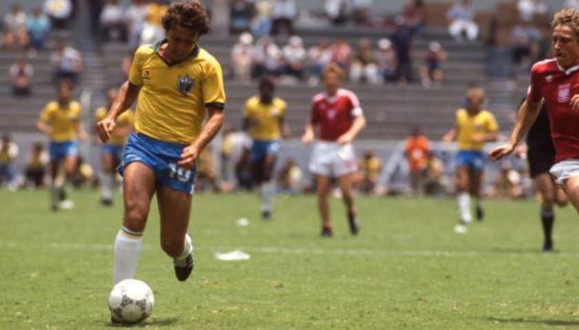 Zico Official Brazil Signed Shirt, 1986 - CharityStars