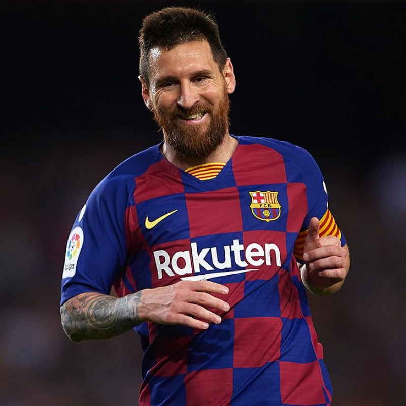 Messi Signed Official FC Barcelona Home Shirt With Personalised ...