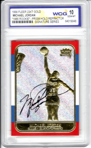 Michael Jordan 1986 Rookie Limited Edition Gold Card - CharityStars