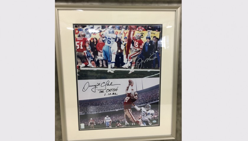 "The 1982 Catch" Photograph Signed by Joe Montana and Dwight Clark ...