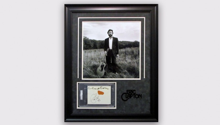 Signed Eric Clapton Guitar Legend Collage - CharityStars