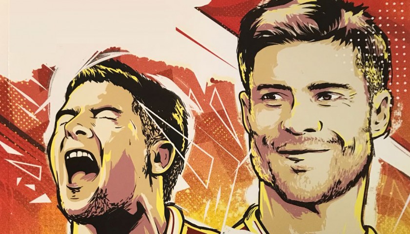 Limited Edition Artwork Signed by Steven Gerrard and Xabi Alonso ...