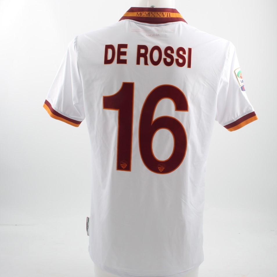 De Rossi Roma shirt, issued/worn Serie A 2013/2014 - CharityStars