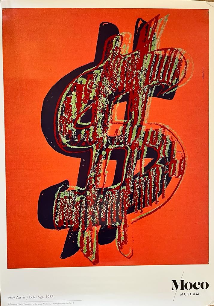 Poster Andy Warhol "Dollar Sign" Moco Museum - CharityStars