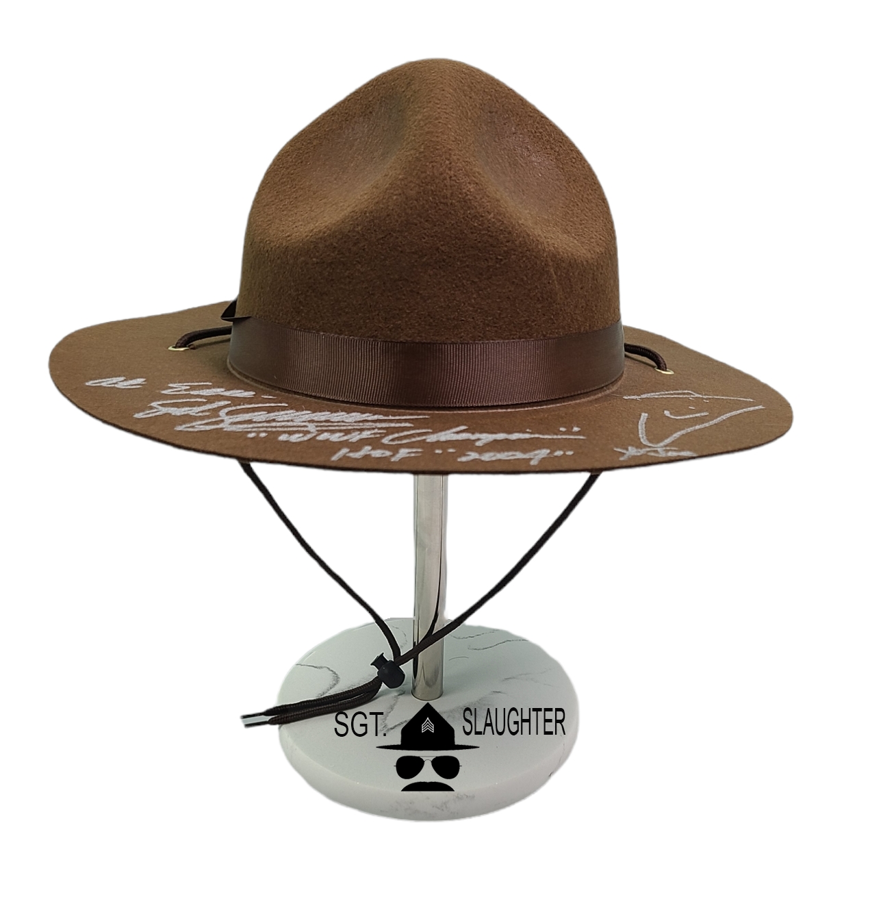 Sgt. Slaughter Signed Drill Sergeant Hat - CharityStars
