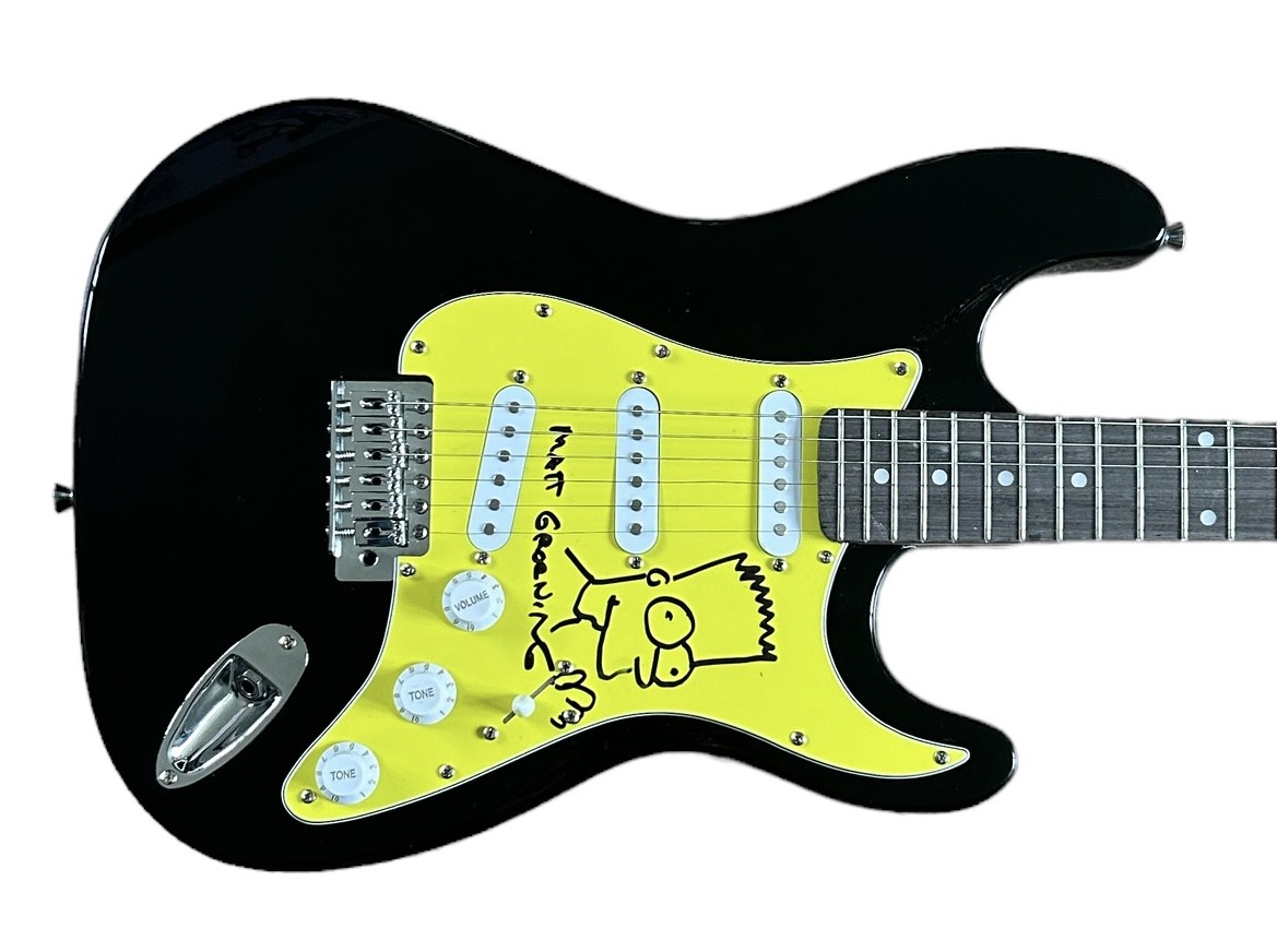 Chitarra elettrica "The Simpsons" autografata da Matt Groening ...