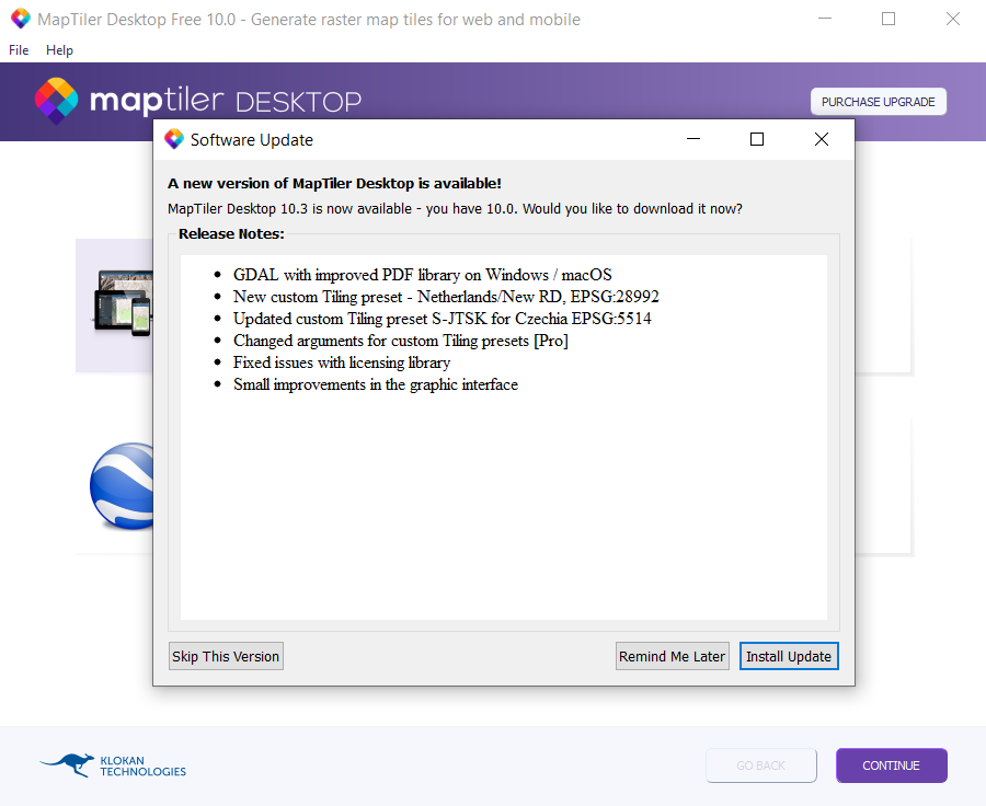 software being updated