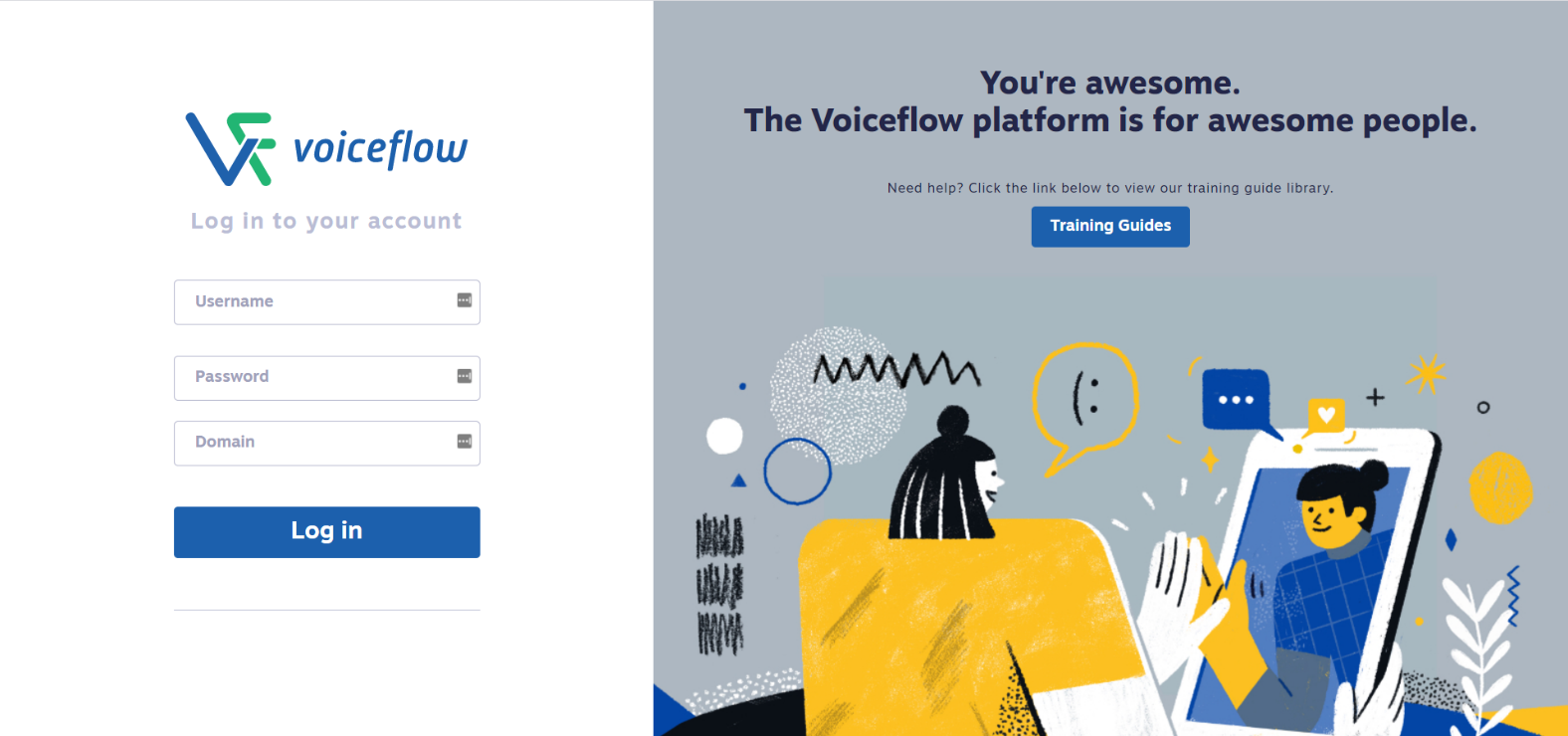 User Portal - Logging In – Voiceflow
