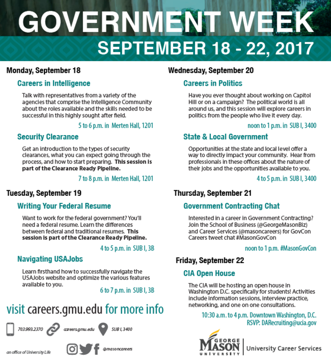 School of Integrative Studies | Events: Government Week