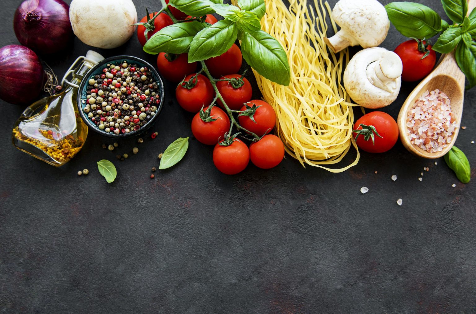 Healthy mediterranean diet, ingredients for Italian meal – Hamilton ...