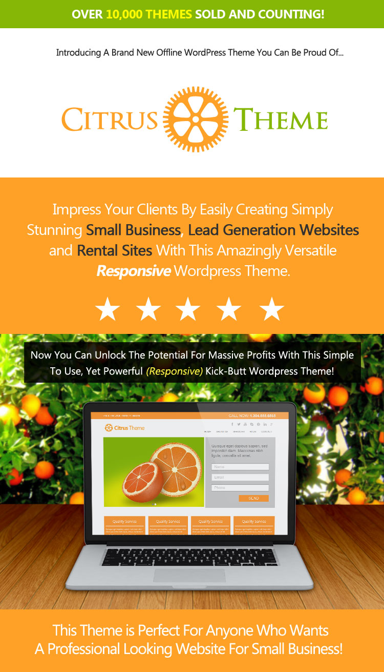 [GET] Citrus Responsive WordPresss Theme CitrusTheme Easily Build Lead Generation Rental Or ...
