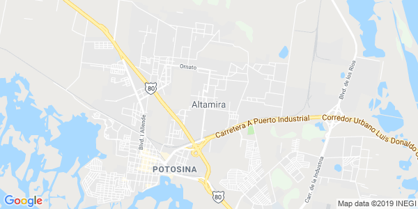 Mapa de Altamira, Tamaulipas | Mapas de México