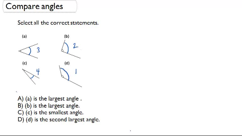 Comparing Angles ( Video ) | Geometry | CK-12 Foundation