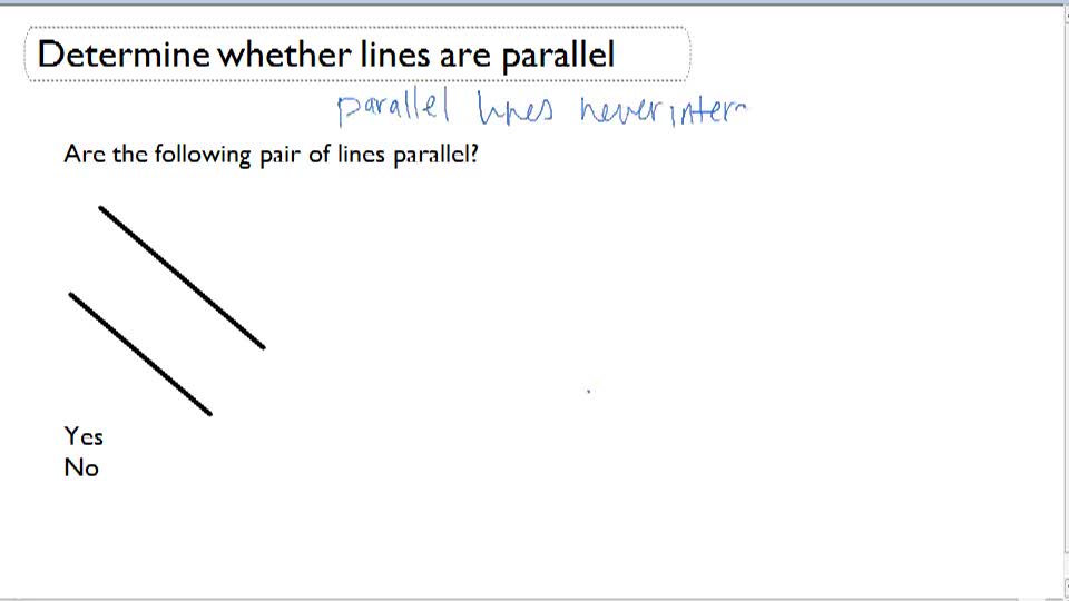 Determining Whether Lines are Parallel ( Video ) | Geometry | CK-12 Foundation