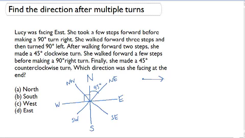 Cardinal and Secondary Directions - Example 4 ( Video ) | Earth Science ...