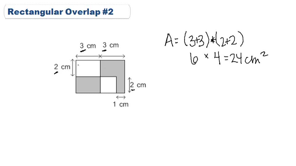 Areas of Rectangular Composite Figures - Overlap 2 ( Video ) | Geometry ...