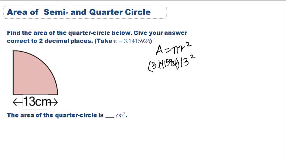 Area of a Circle - Example 2 ( Video ) | Geometry | CK-12 Foundation